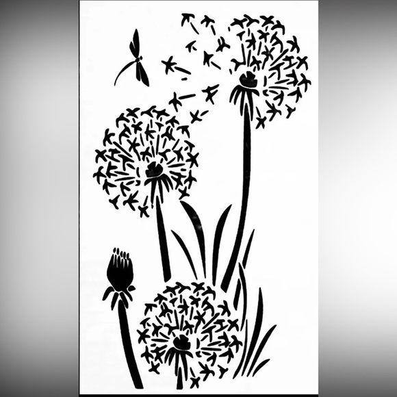 craftycutstencils | Art | Dandelion Stencil Durable Reusable Stencils ...